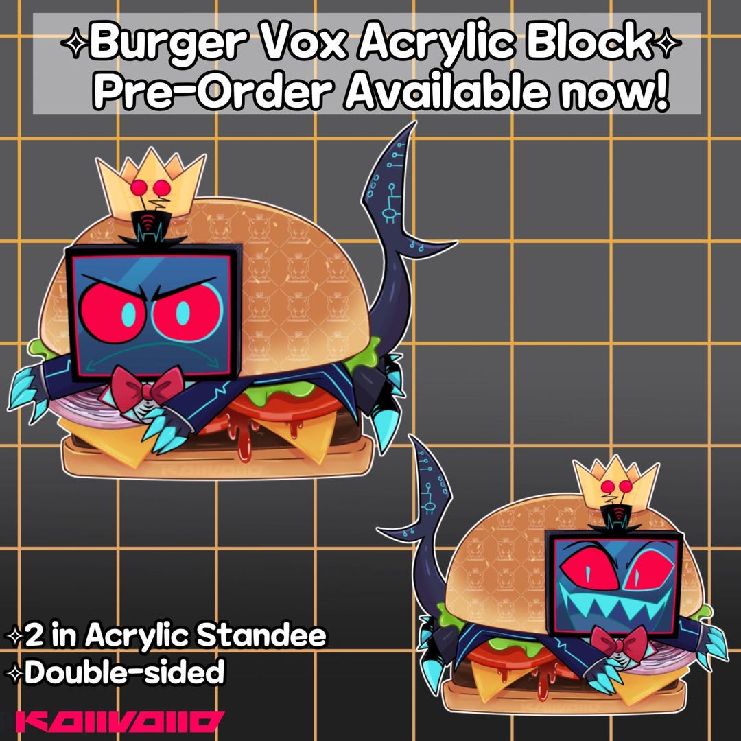 Pre-order Burger Vox Acrylic Block - Etsy