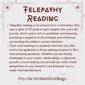 Telepathy Reading, Mind Reading, Accurate Telepathy Reading, What's on ...