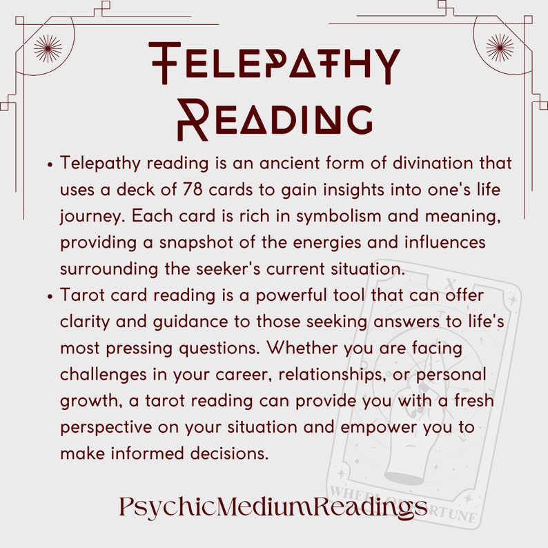 Telepathy Reading, Mind Reading, Accurate Telepathy Reading, What's on ...