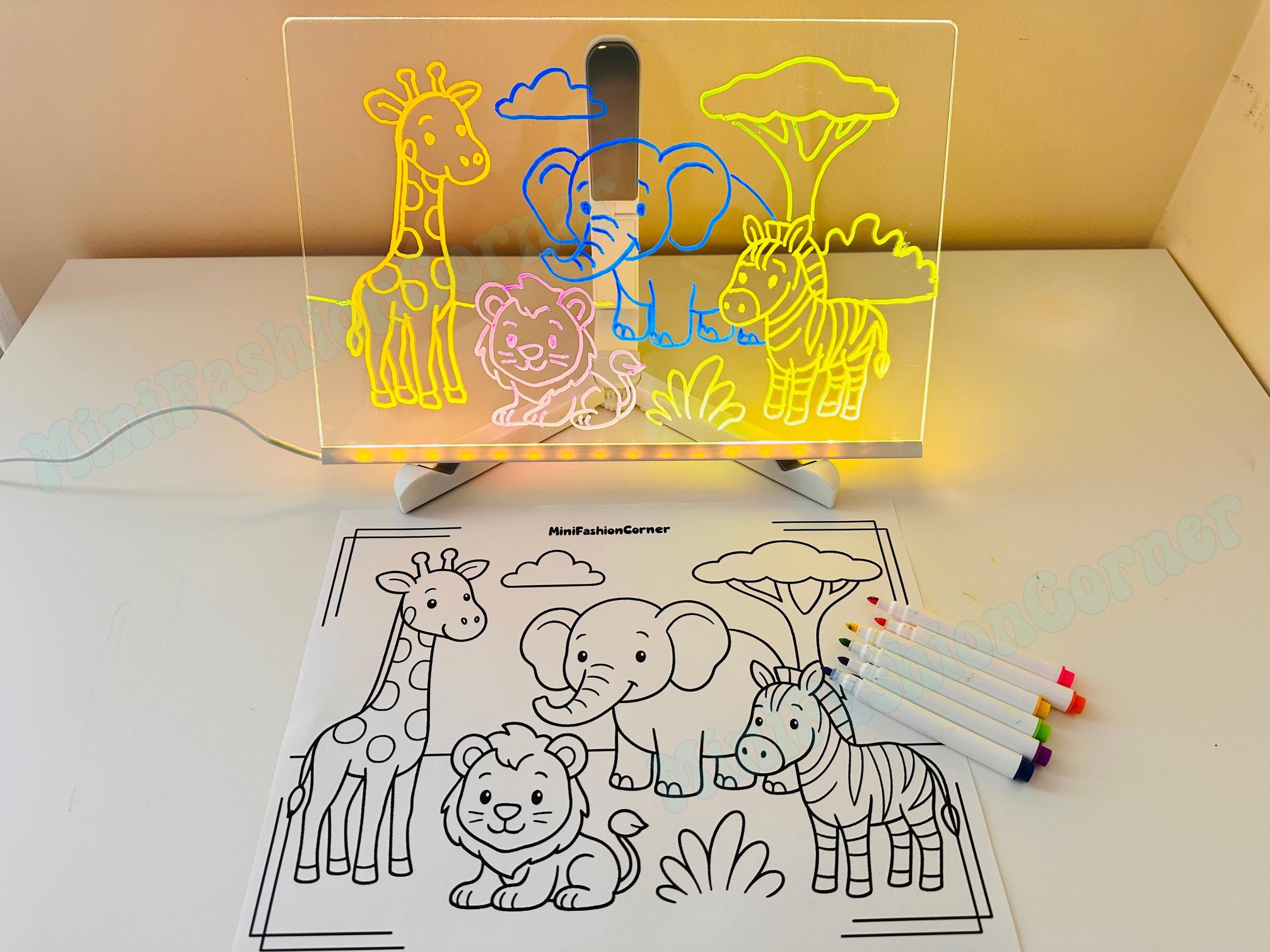 LED Drawing Board for Kids | Light up Tracing Pad With Templates ...