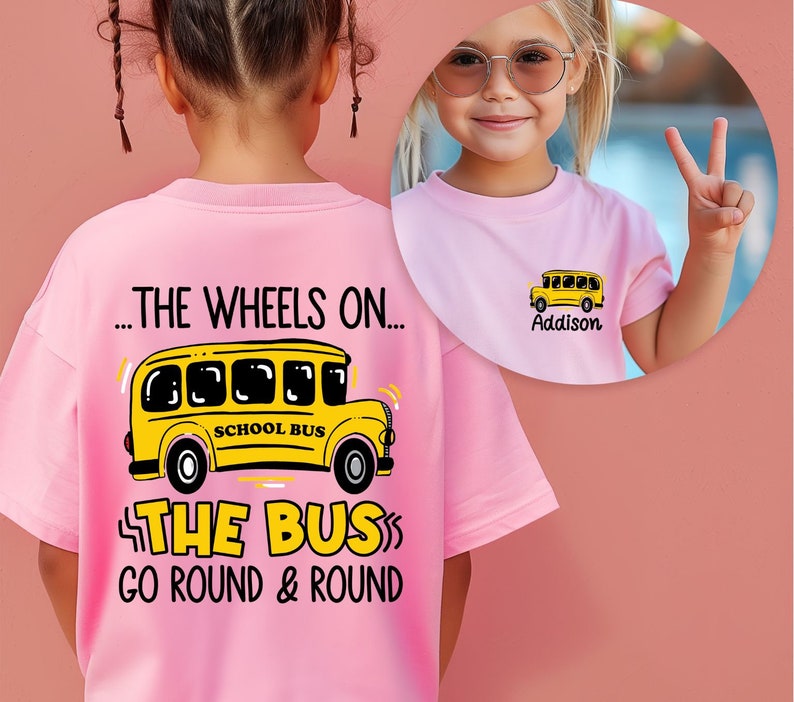 Personalized School Bus Shirt, Back to School Tee - Etsy