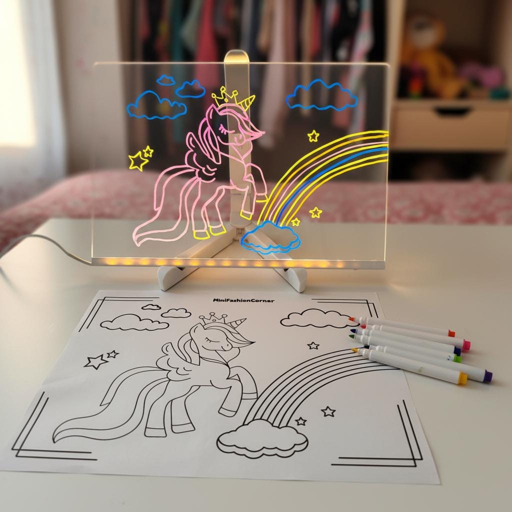 LED Drawing Board for Kids, Light up Tracing Pad With Templates, STEM ...