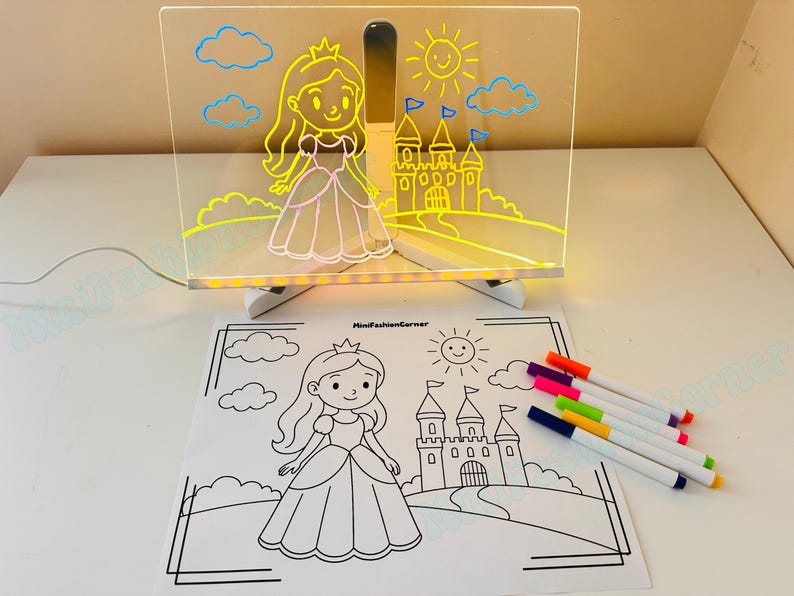 Light up Drawing Board for Kids, LED Tracing Pad With Templates, Glow ...