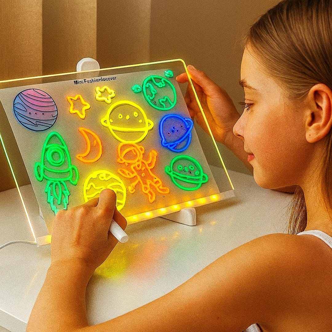 LED Drawing Board for Kids | Light up Tracing Pad With Templates ...