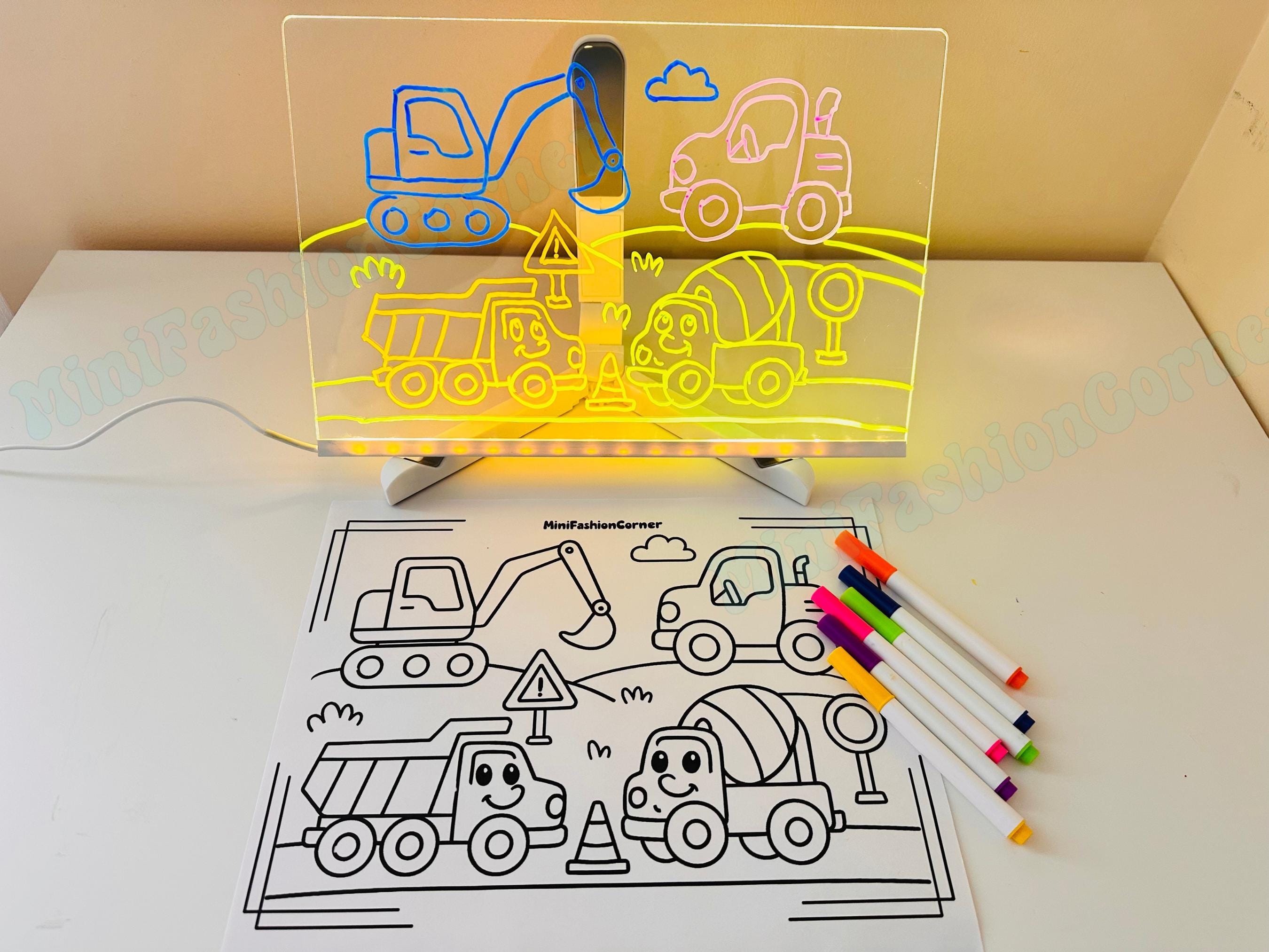 LED Drawing Board for Kids | Light up Tracing Pad With Templates ...