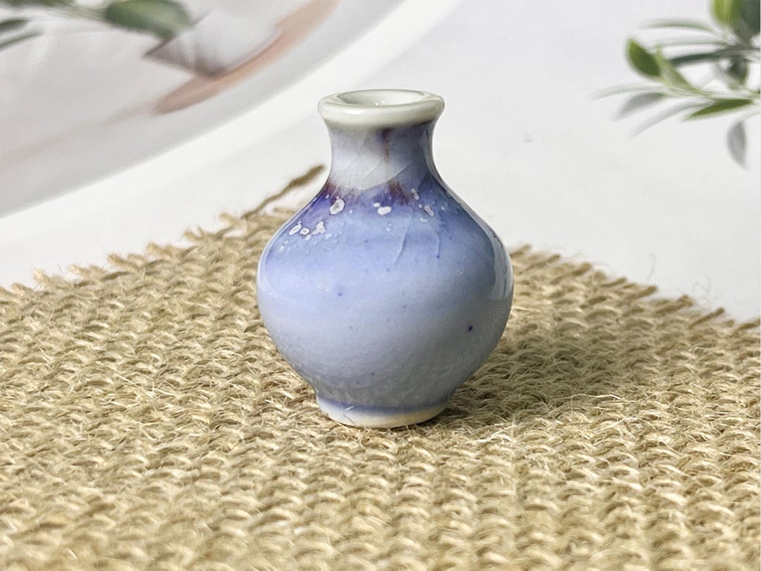 Blue Tiny Cat Whisker Vases for Doll House Decor, Tiny Dog Whisker ...