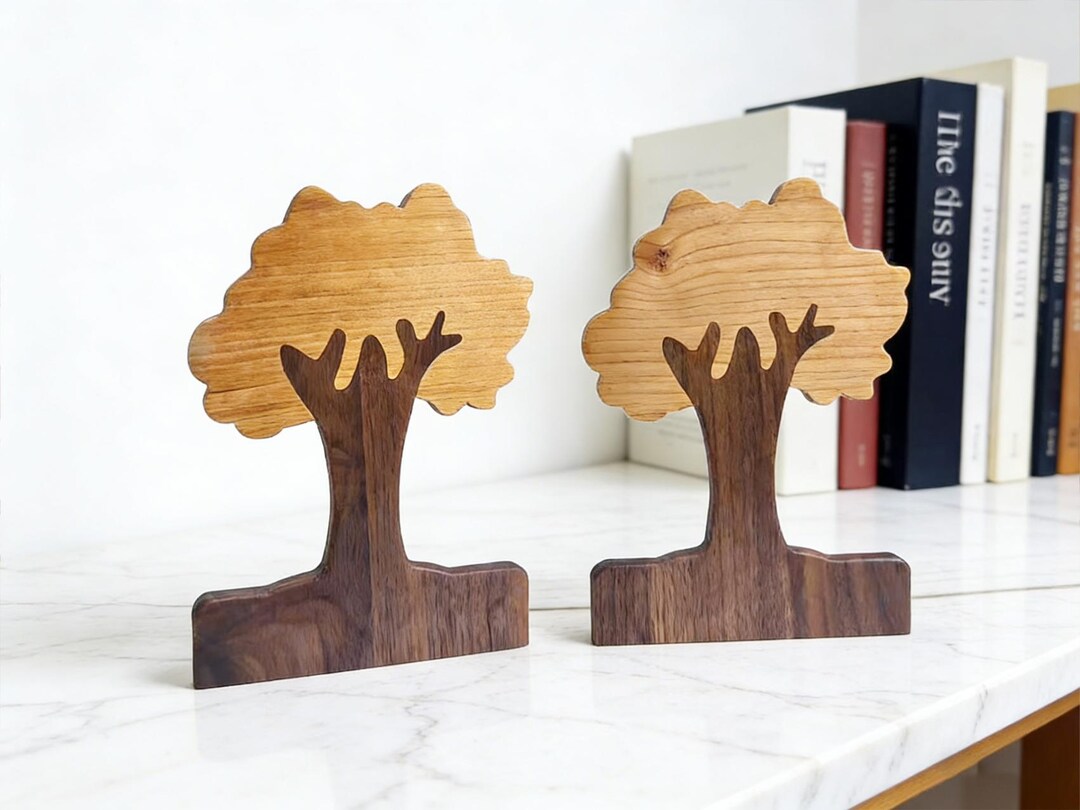 Personalized Wood Tree Bookshelf Recipe Holder, Custom Name Reading ...