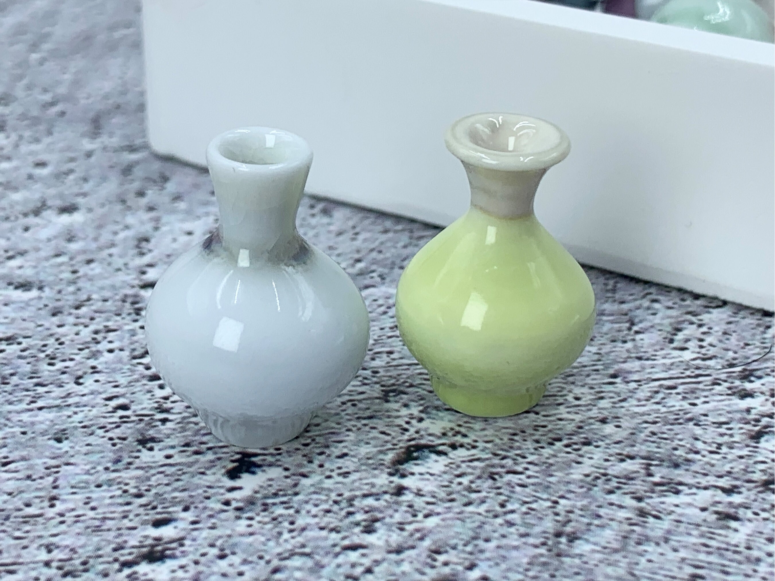 Miniature Glazed Ceramic Vase, Mini Vases, Unique Tiny Vases, Small ...