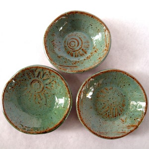 Handmade Pottery Mini Dishes, 3 Nature Inspired Ceramic Dishes, Stylish ...
