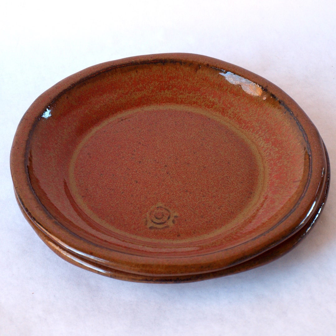 Pottery Dinnerware, 2 Handmade Stoneware Luncheon Plates - Etsy