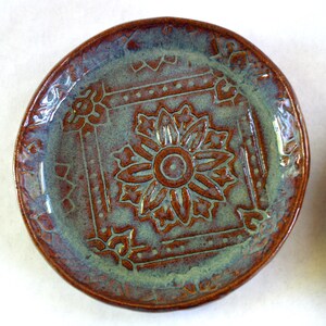 Pottery Dinnerware, 2 Small Plates, Handmade Ceramic Luncheon Plate Set ...