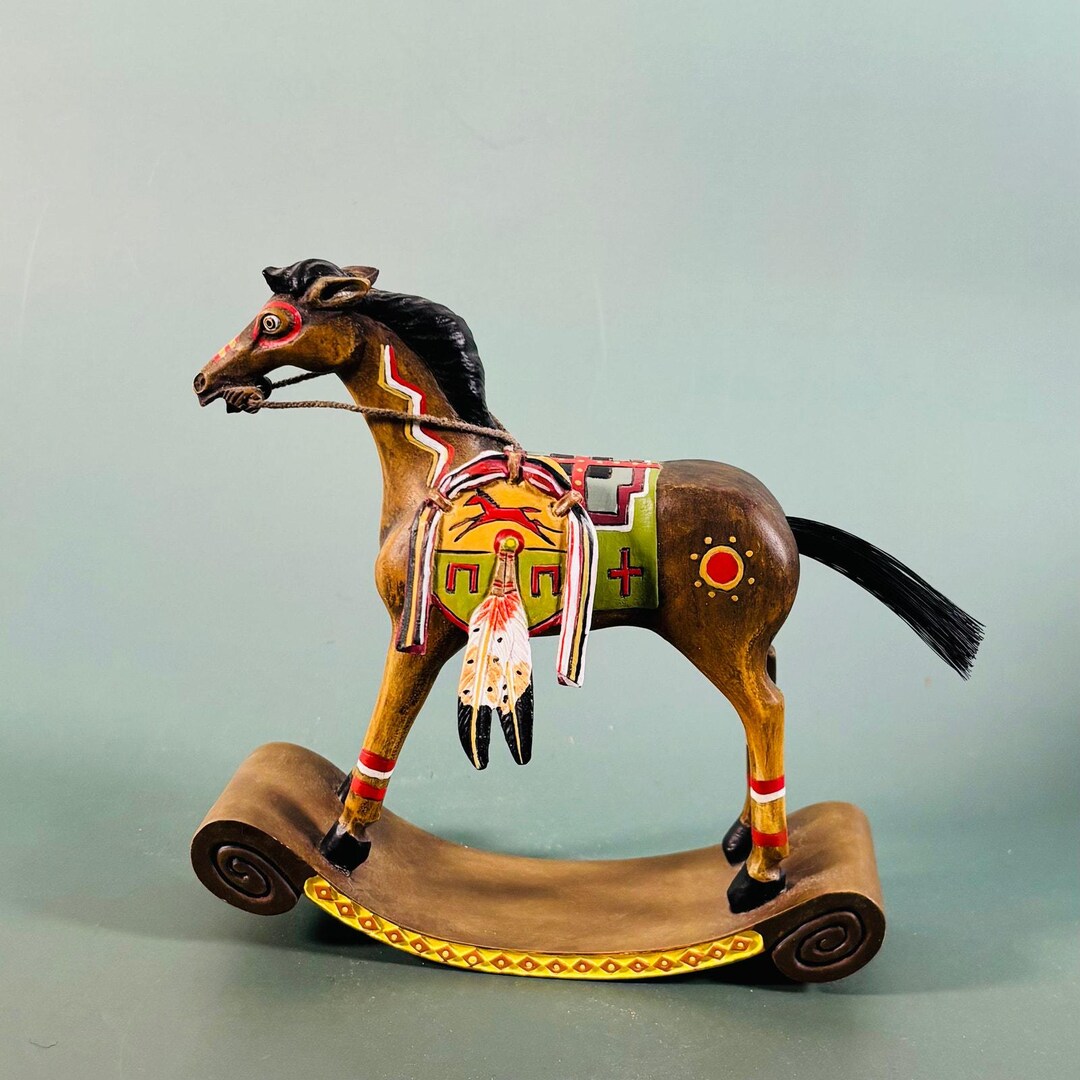 Robert Shields Folk Art Statue - Rocking Pony - Etsy