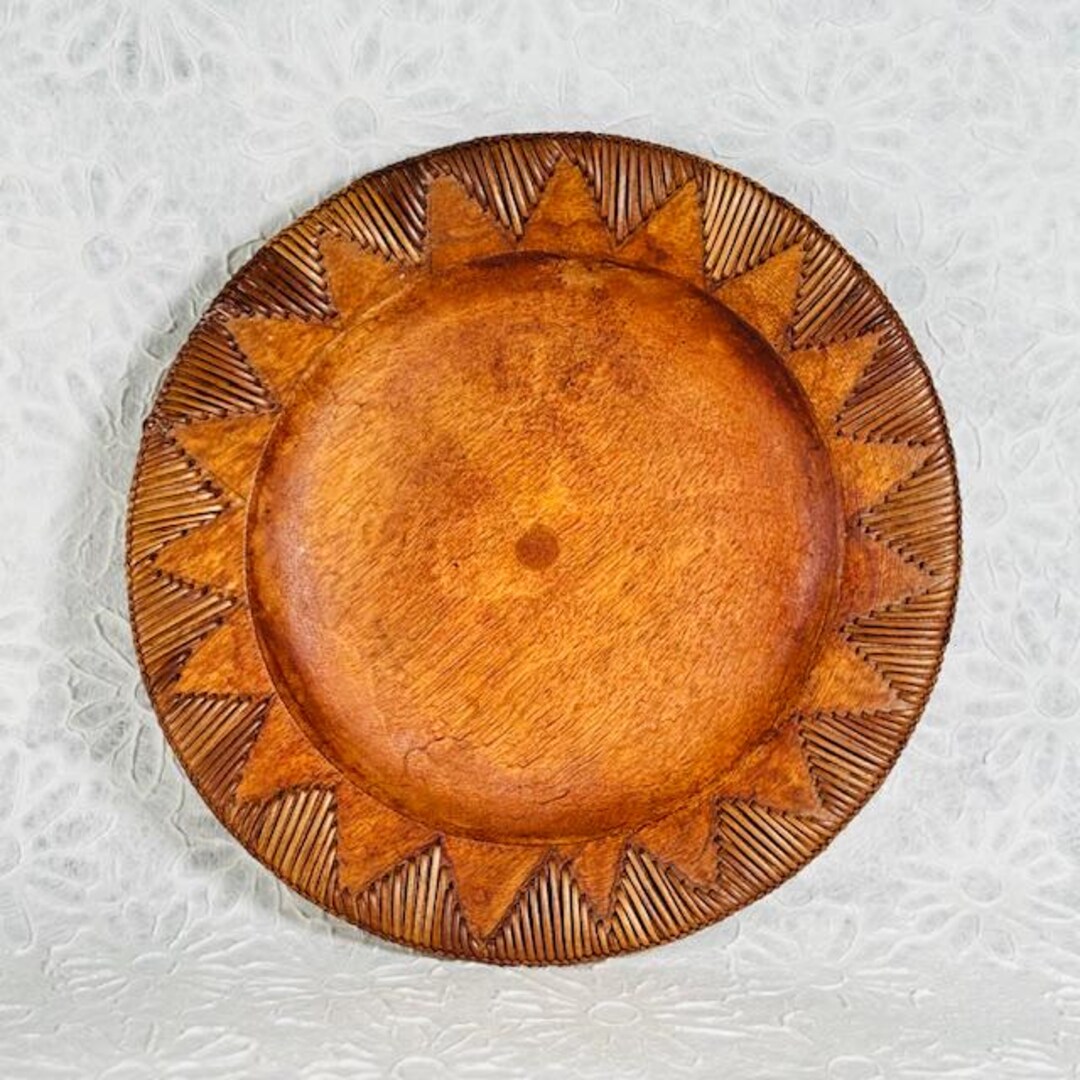 Handcarved Vintage Hawaiian Wood Sun Plate - Etsy