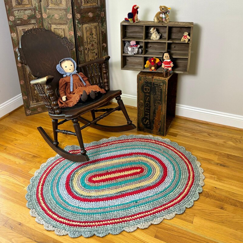Oval Rag Rug - Etsy