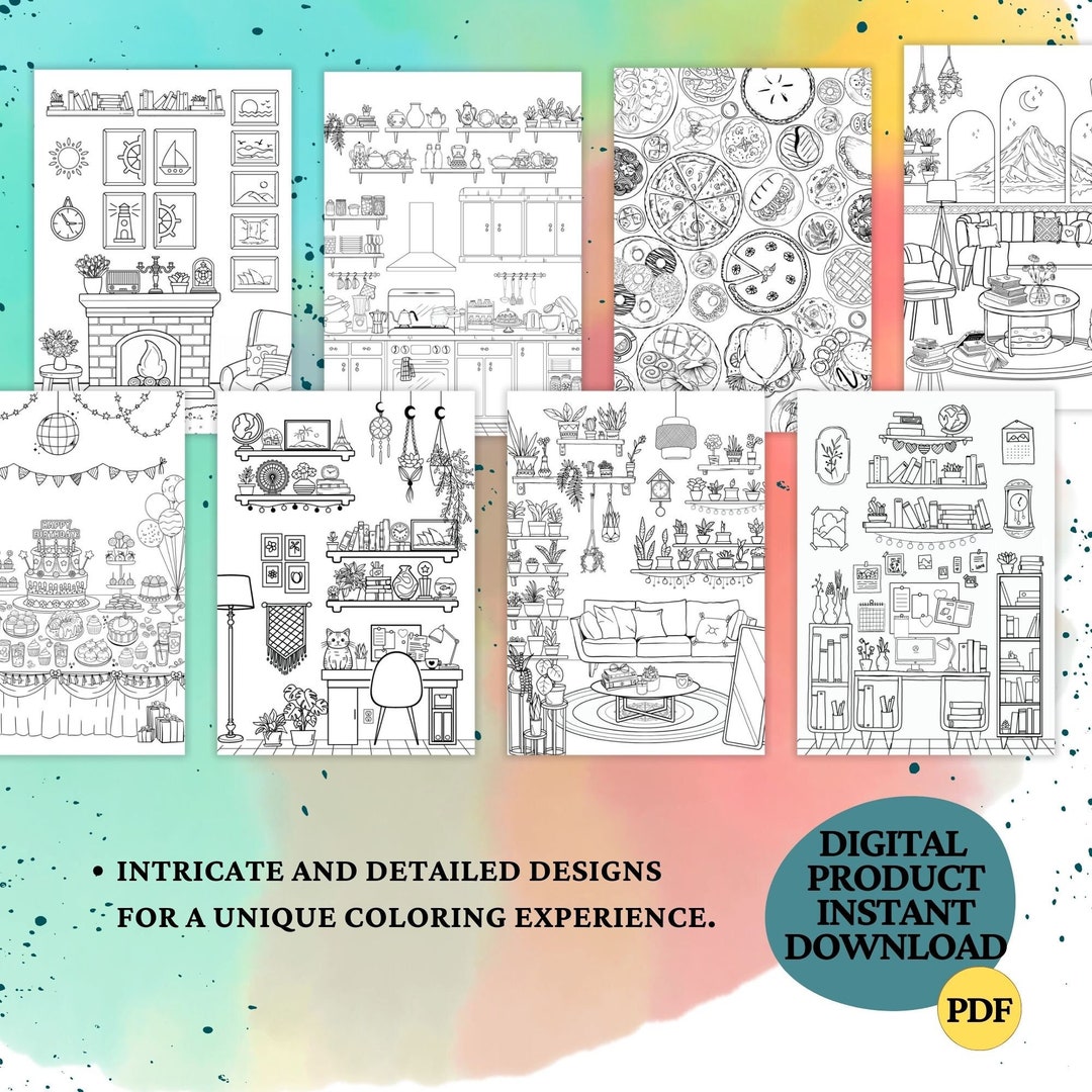ADHD Coloring Journey: Coloring for Adult, Themed and Detailed Coloring ...