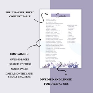 Floral 2024 Calendar Purple Lavender Flower Therapeutic Daily Planning ...