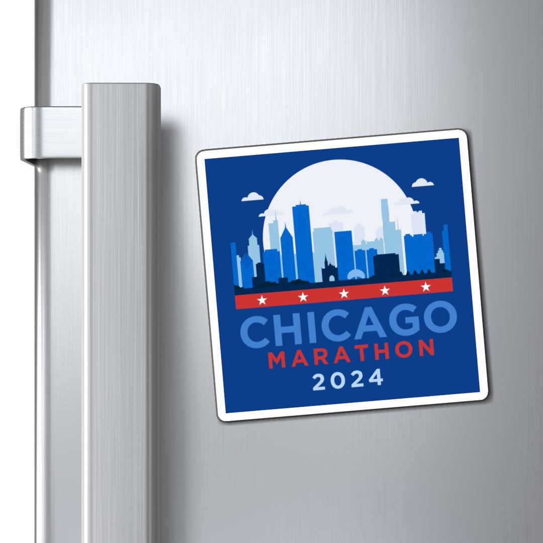 Chicago Marathon Magnet, Chicago Runner, Gift for Marathoner, Xmas ...