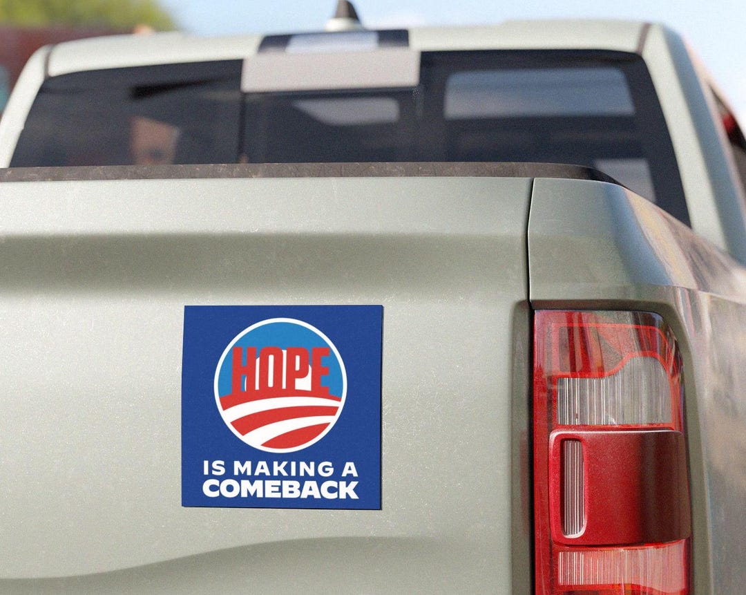 Hope is Making a Comeback, Comeback Car Magnet, Harris 2024 - Etsy