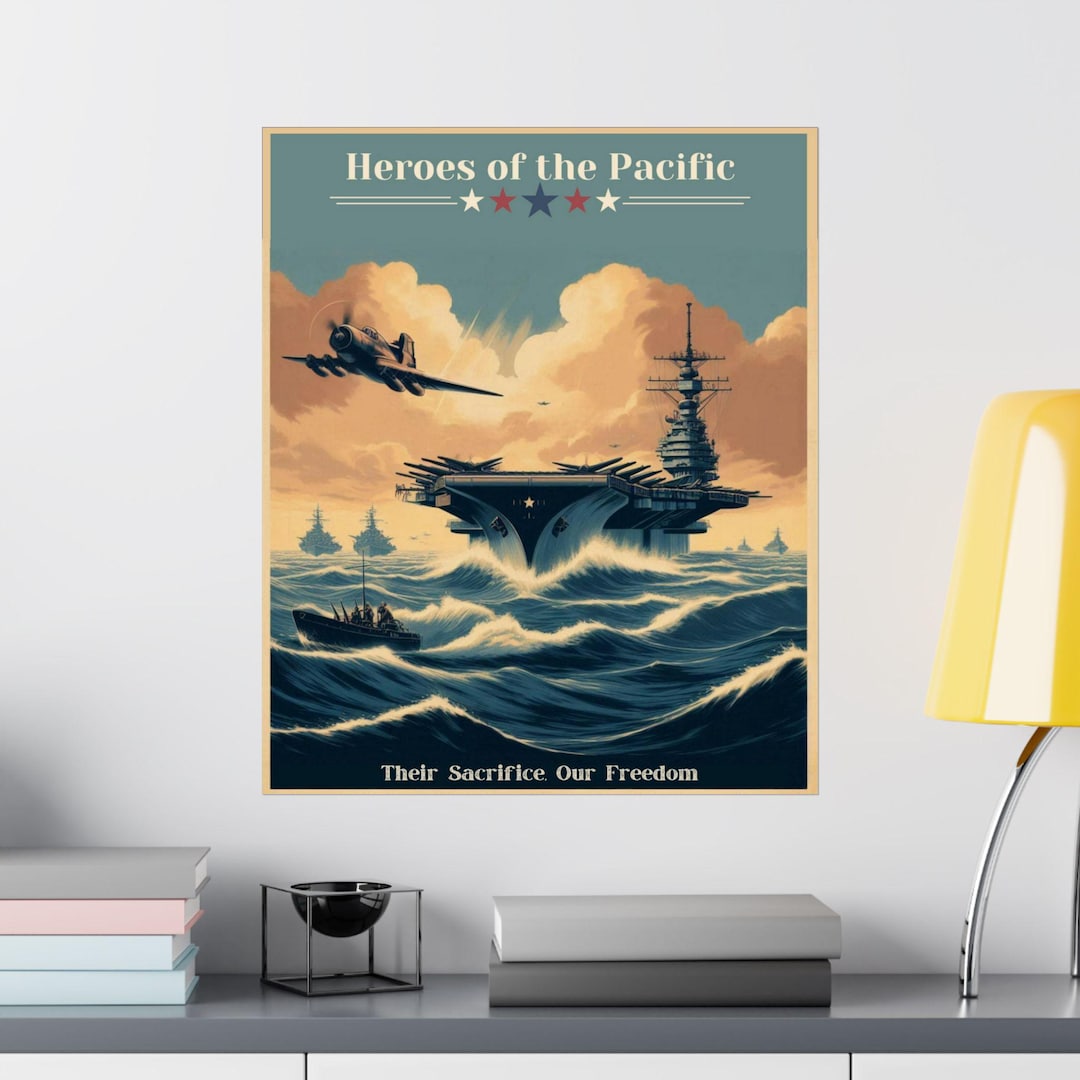 Matte Vertical Posters - Heroes of the Pacific, WW2 US Naval Fleet ...