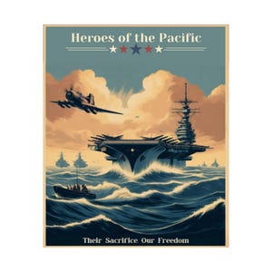 Matte Vertical Posters - Heroes of the Pacific, WW2 US Naval Fleet ...