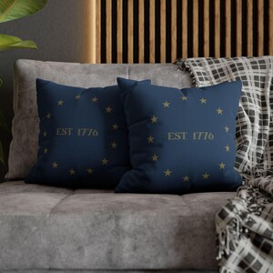 Pillow, Vintage 1776 American Flag Design, Patriotic Home Decor, Square ...