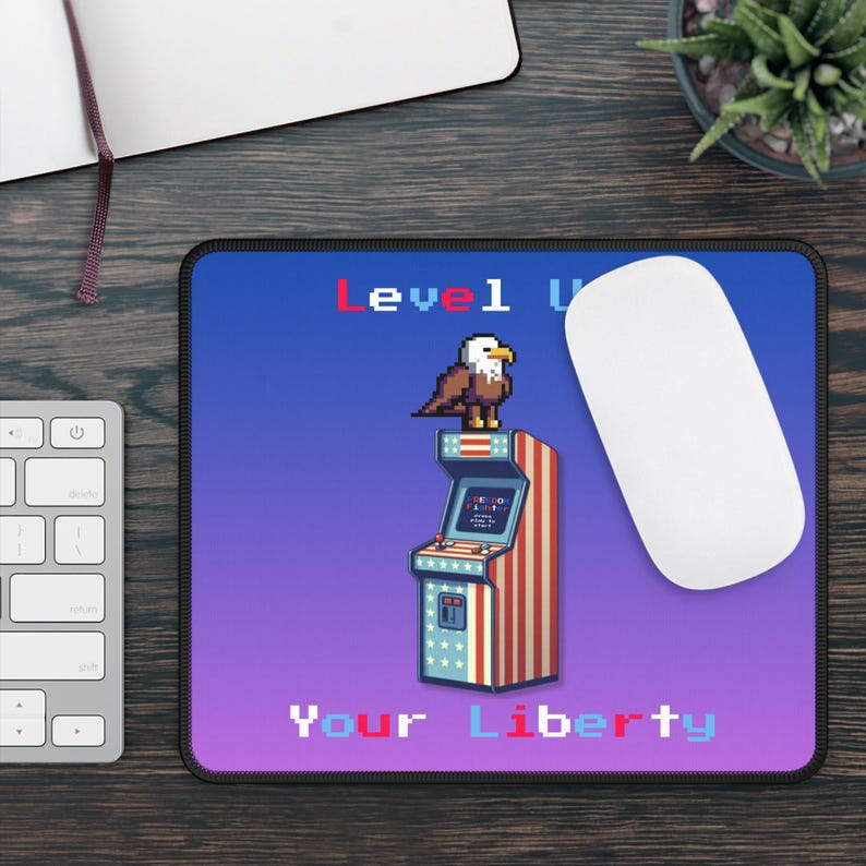 Retro Arcade Gaming Mouse Pad: Patriotic Eagle Design - Etsy