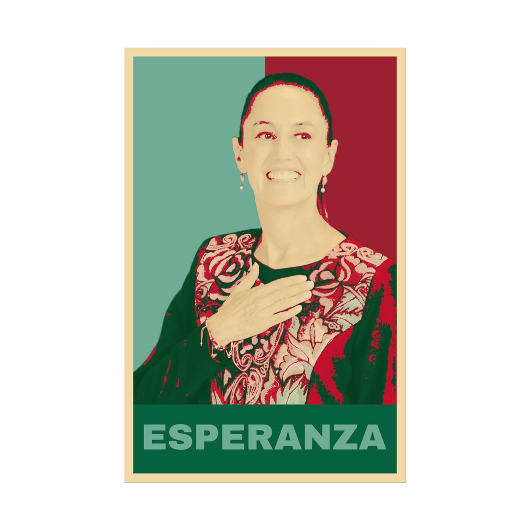 Claudia Sheinbaum Esperanza Poster obama Style - Etsy