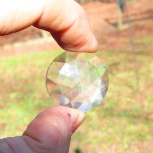 25 MM Clear Faceted Round Jewel Set of 10 - Etsy