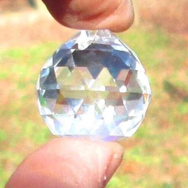 Faceted Crystal Ball - Etsy
