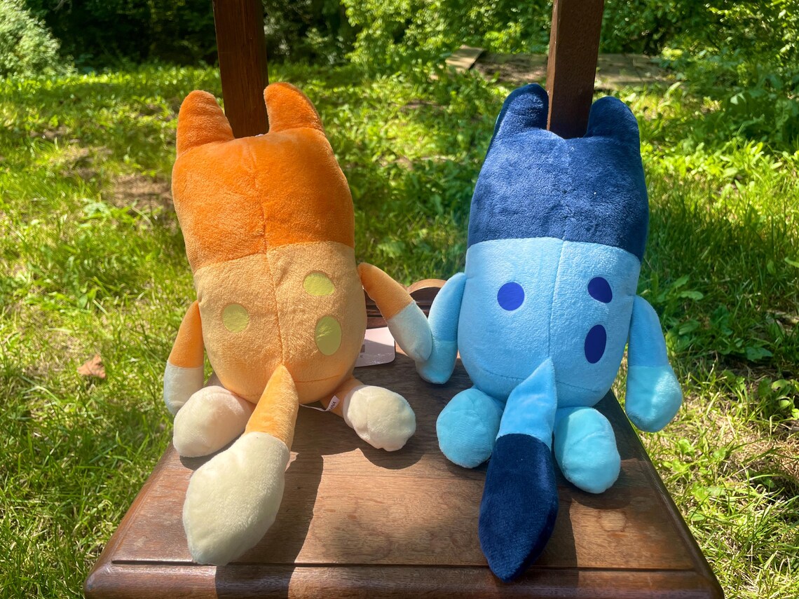 Bluey Family Plush Toys 2 Soft 28cm Bingo & Bandit, Cute Cartoon Dolls ...