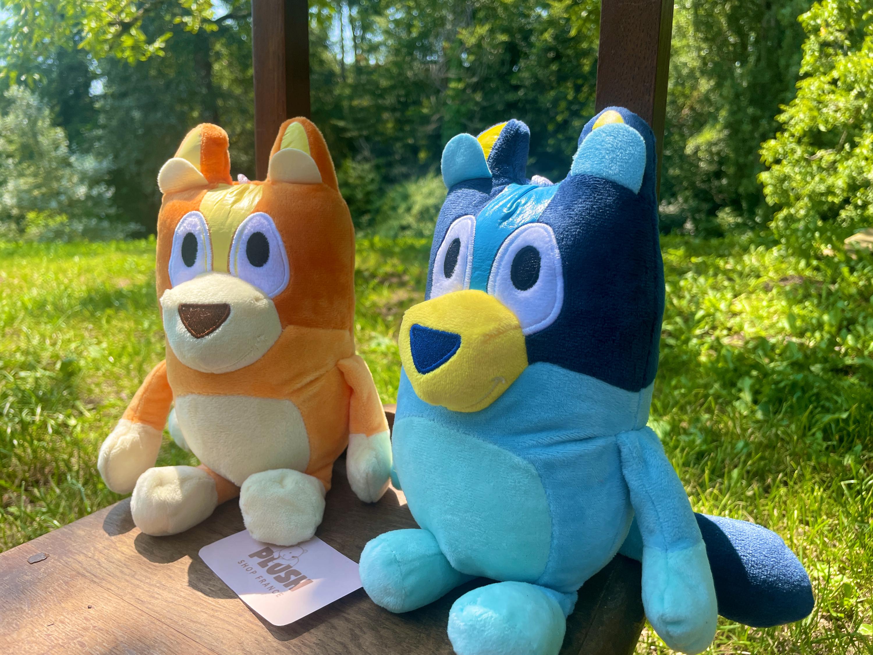 Bluey Family Plush Toys 2 Soft 28cm Bingo & Bandit, Cute Cartoon Dolls ...