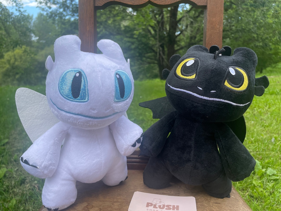 Httyd Plush Luxurious Toothless and Light Fury Plush Dragons 25cm Soft ...