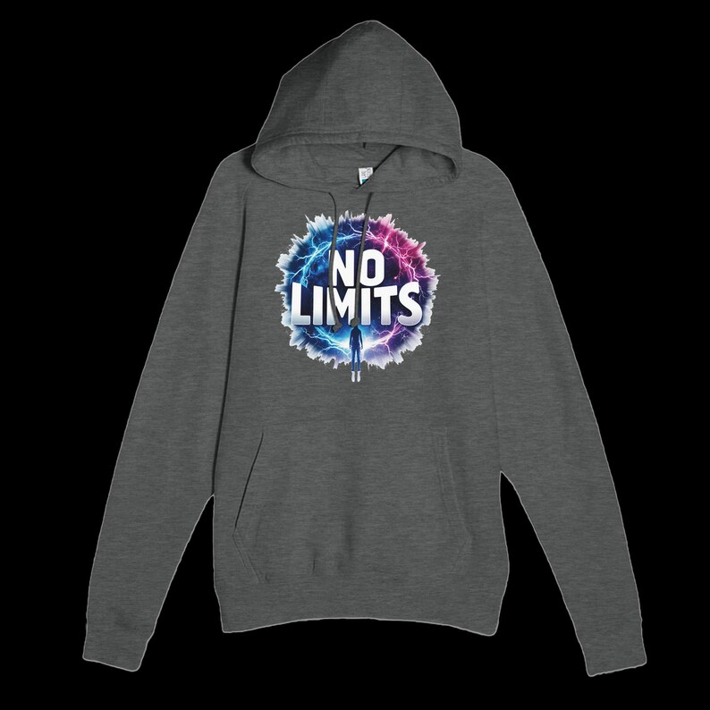 NO LIMITS Electric Graphic Hoodie – Empowering Unisex Apparel - Etsy