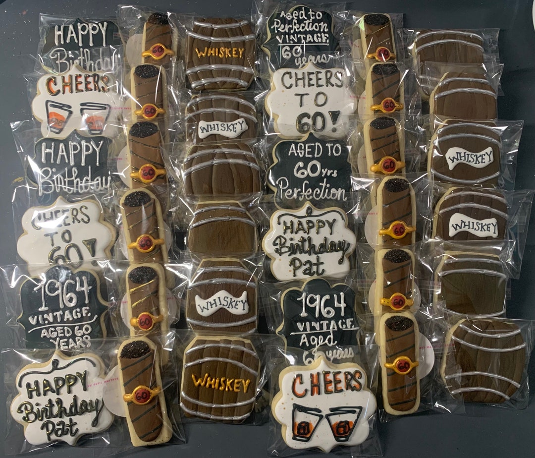 Cigar and Whiskey Themed Cookies - Etsy