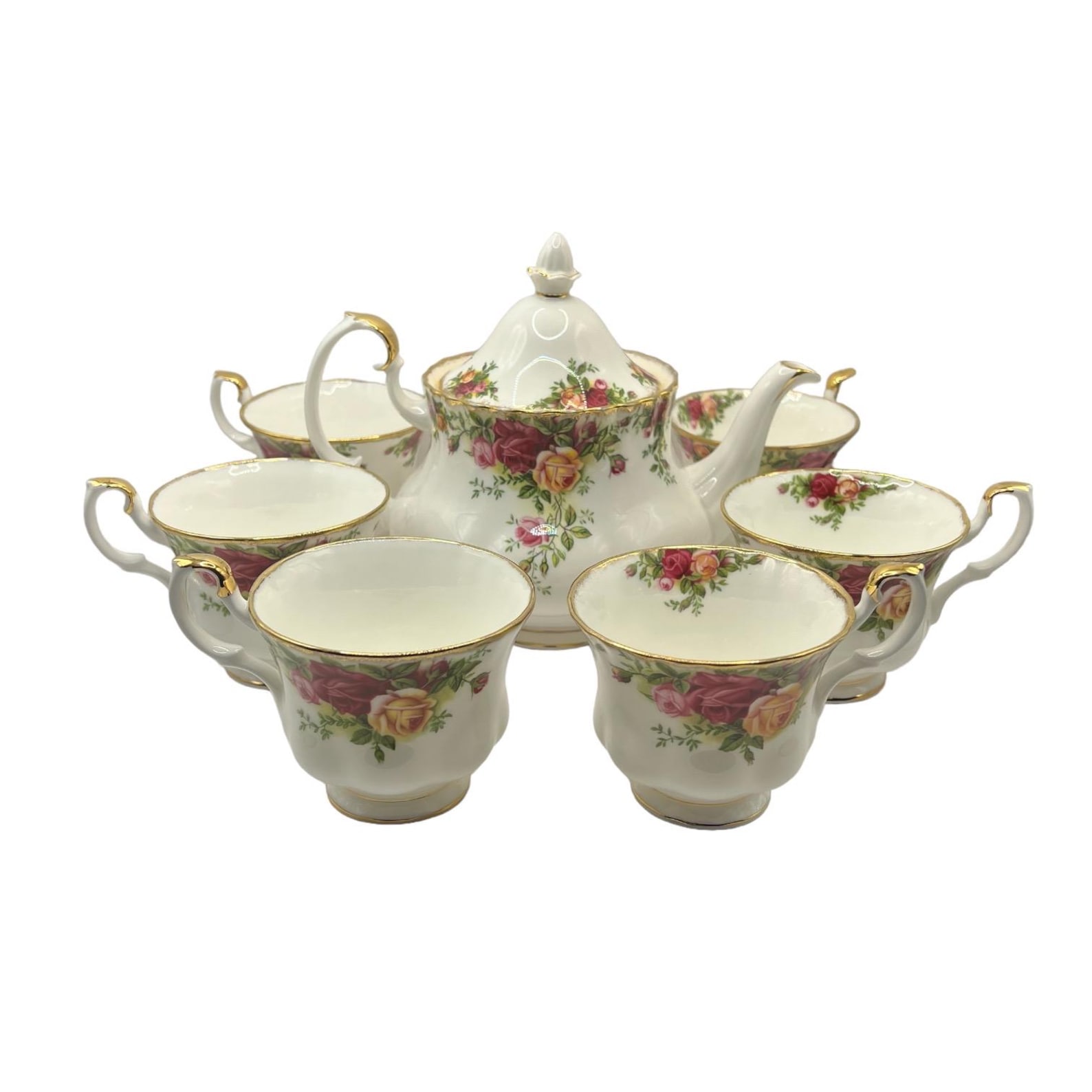 Royal Albert “old Country Rose”tea Set - Etsy