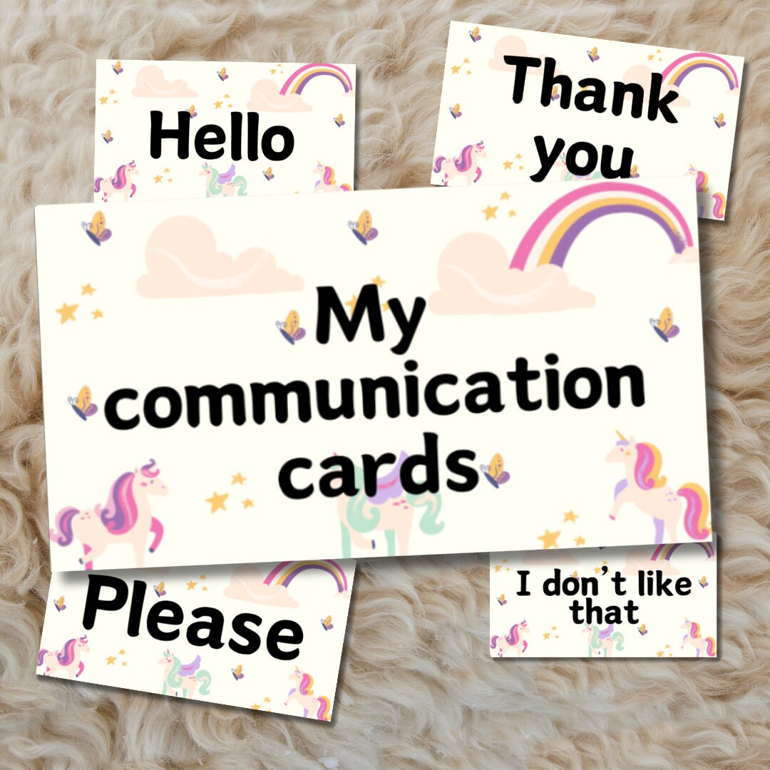 Unicorn, Fantasy Non-verbal Communication Cards, Digital Printable ...