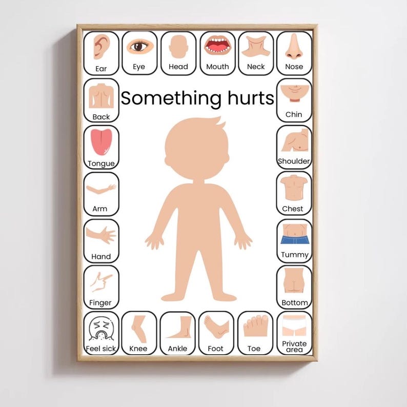 Body Parts Communication Poster – Visual Aid for Non-verbal & Special ...