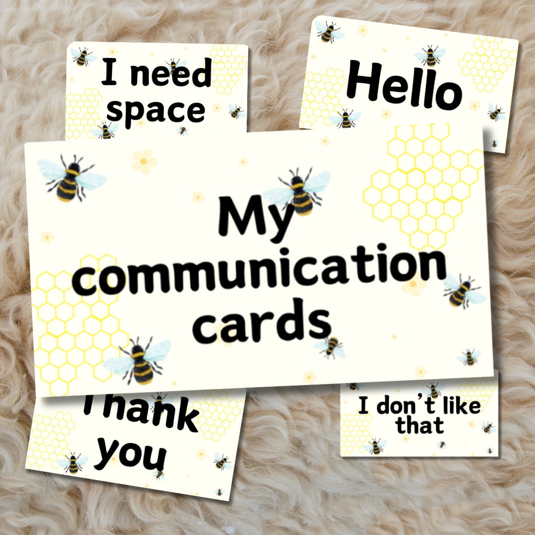 Bumblebee Non-verbal Communication Cards, Digital Printable | Enhance ...