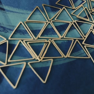 Small Silver Triangle Links | Triangle Connector Linking Rings | Silver ...