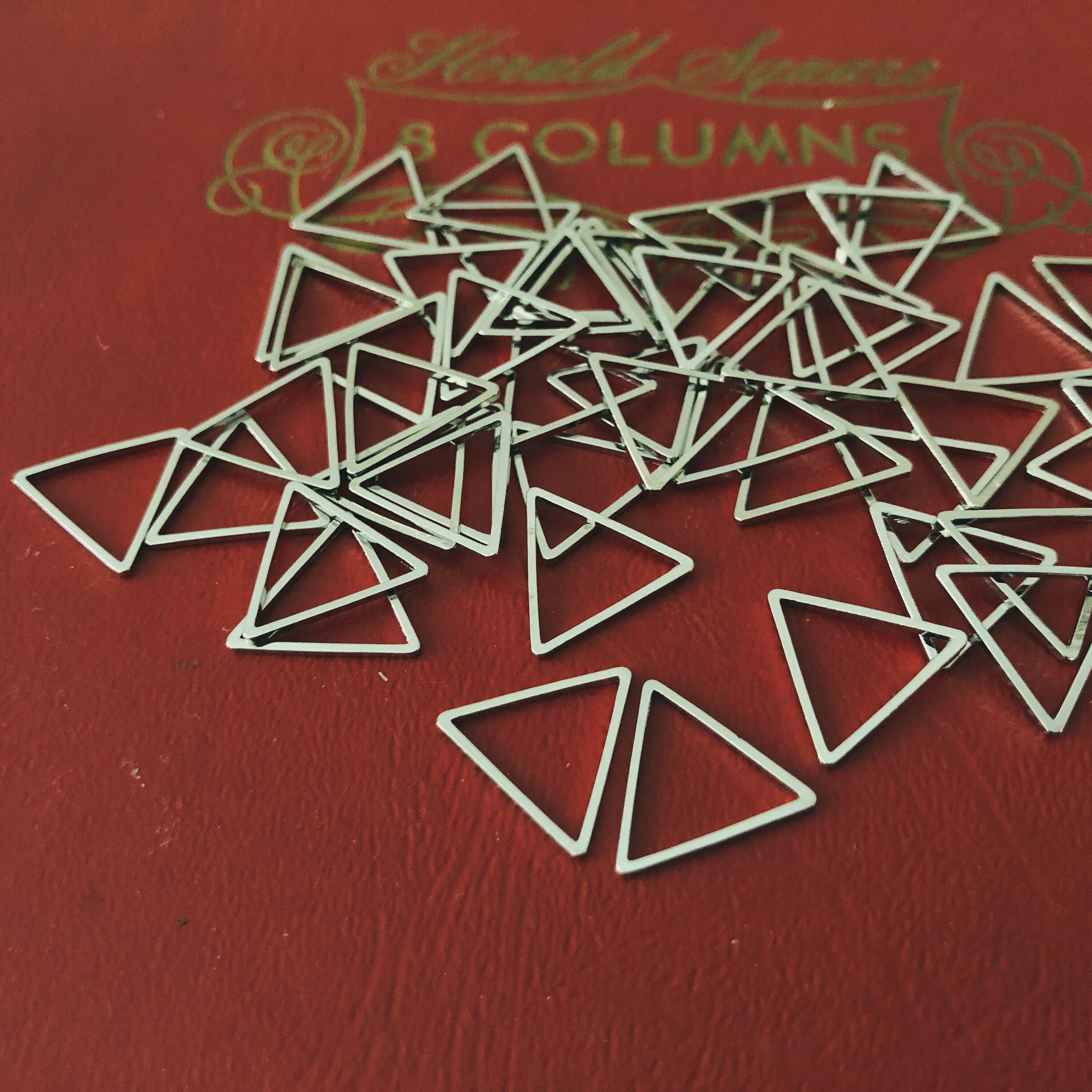 Small Silver Triangle Links | Triangle Connector Linking Rings | Silver ...