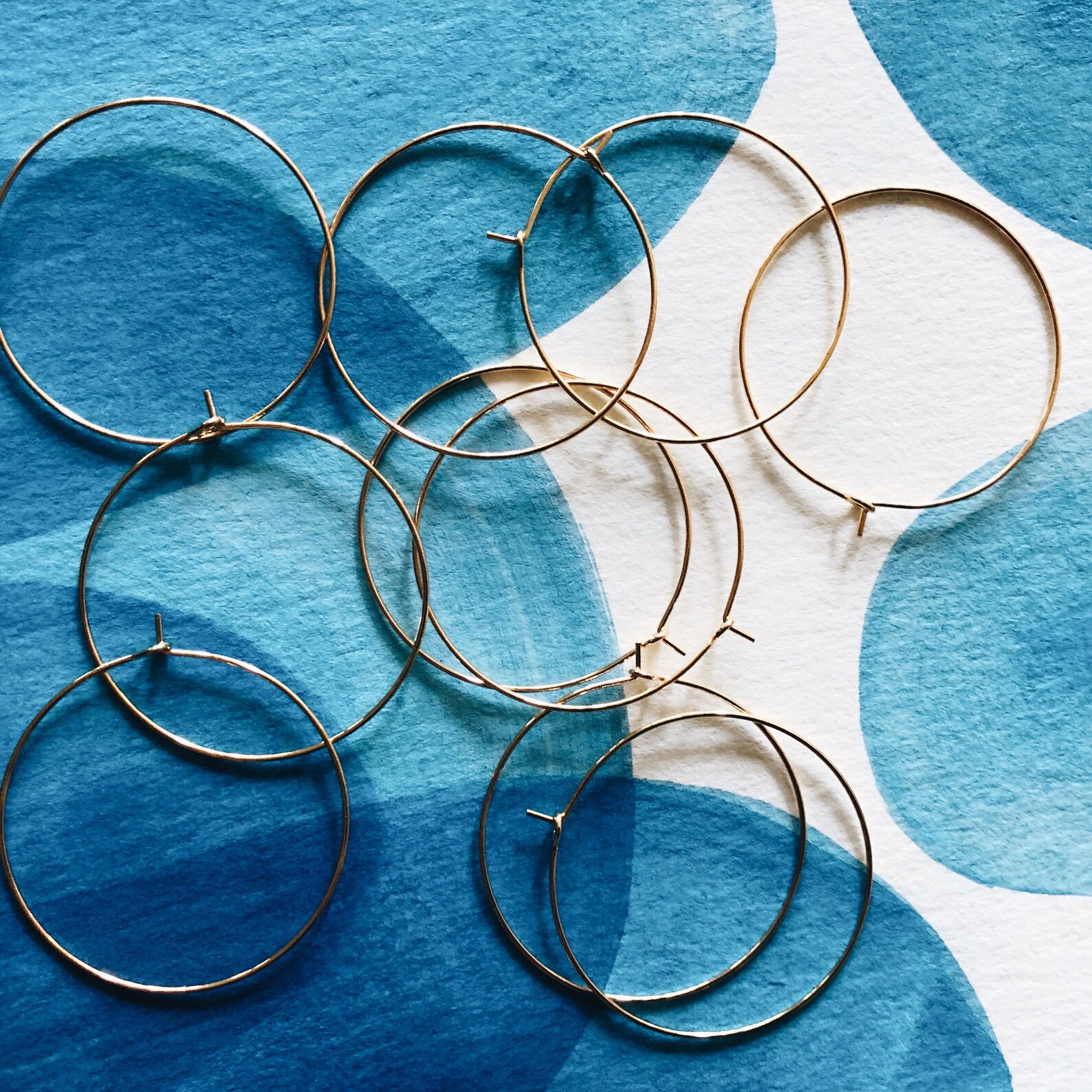 Medium Gold Finish Hoops Earwire | 30mm | Bulk Wholesale | 100 Pieces ...