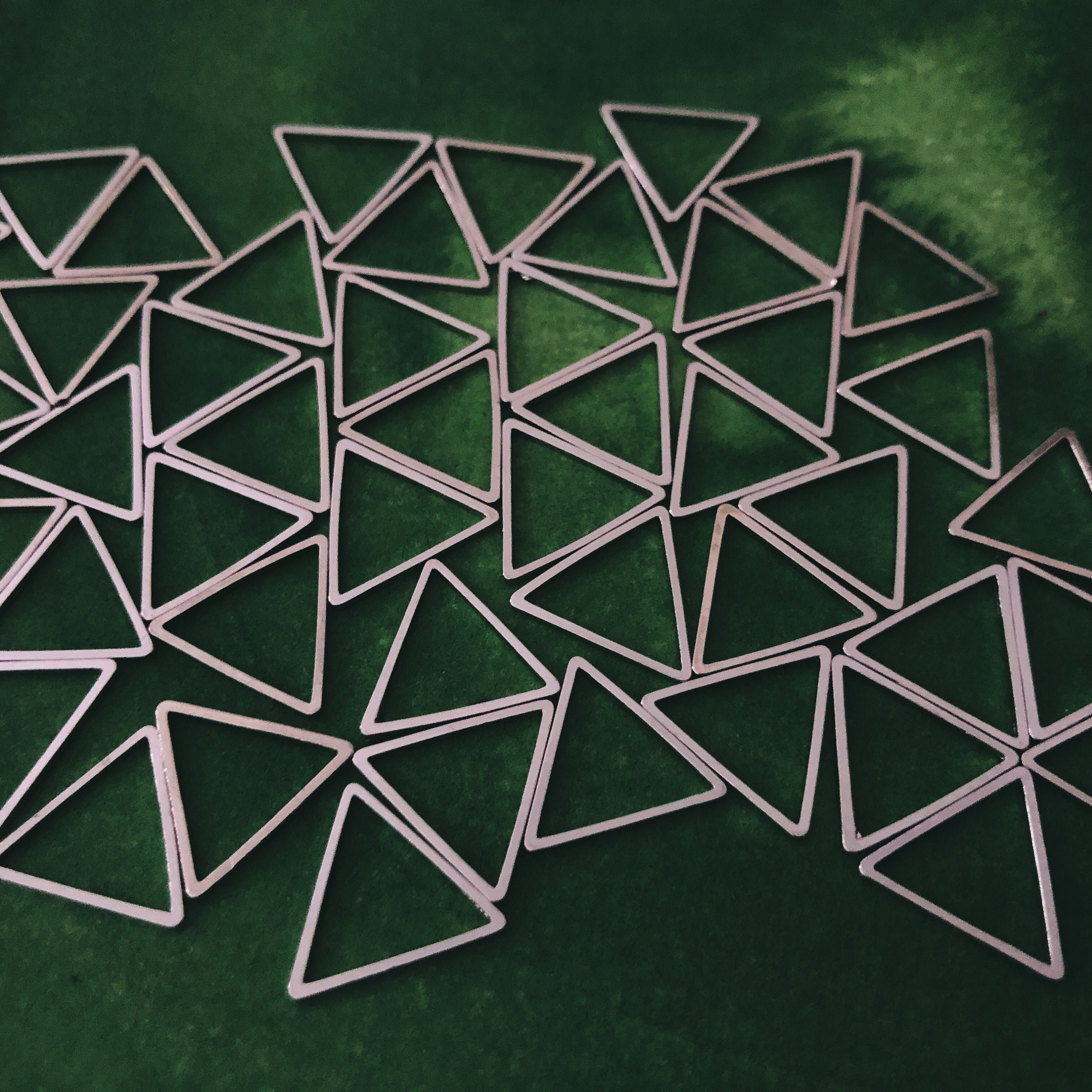 Small Silver Triangle Links | Triangle Connector Linking Rings | Silver ...