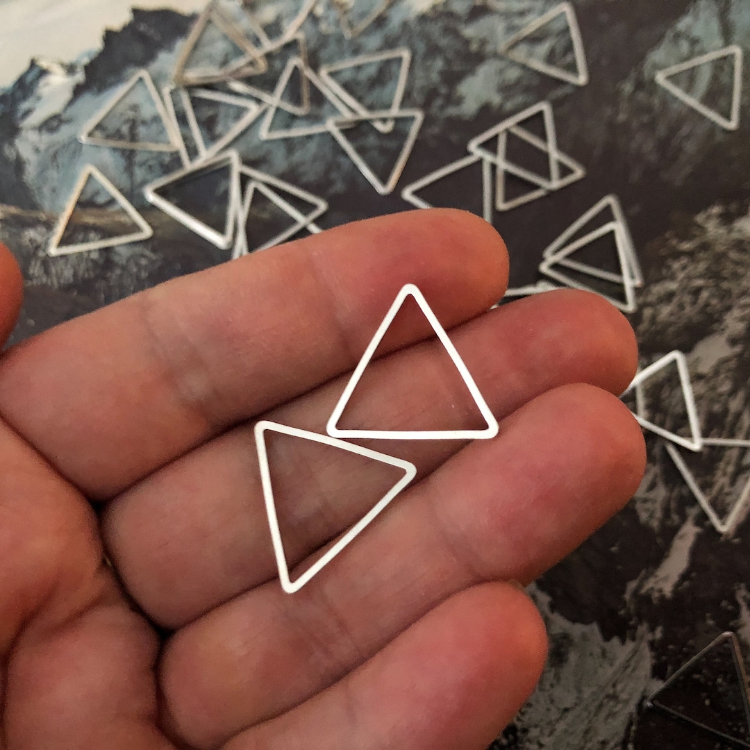 Silver Triangle Links | Triangle Connectors | Linking Rings | 20mm | 25 ...