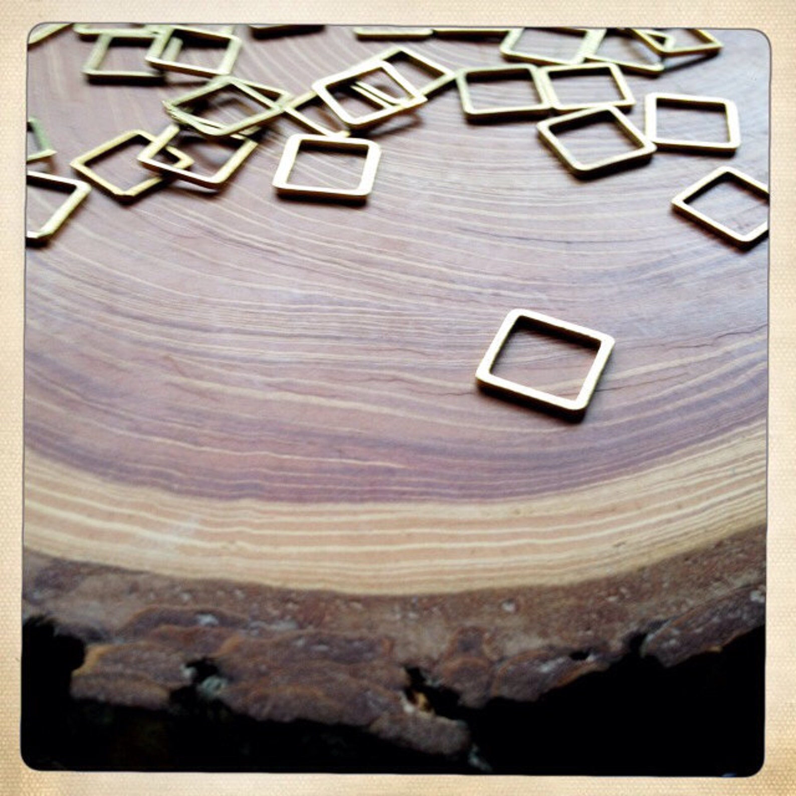 Small Brass Square Link 10mm Square Brass Hoop Connectors Select ...