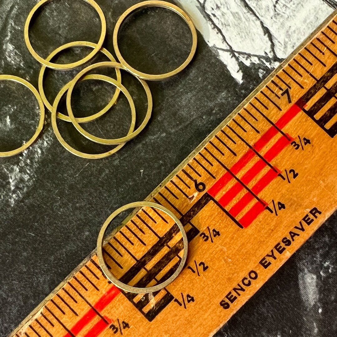 Thick Brass Hoop Findings | 18mm Round Circle Ring Link Connector | Raw ...
