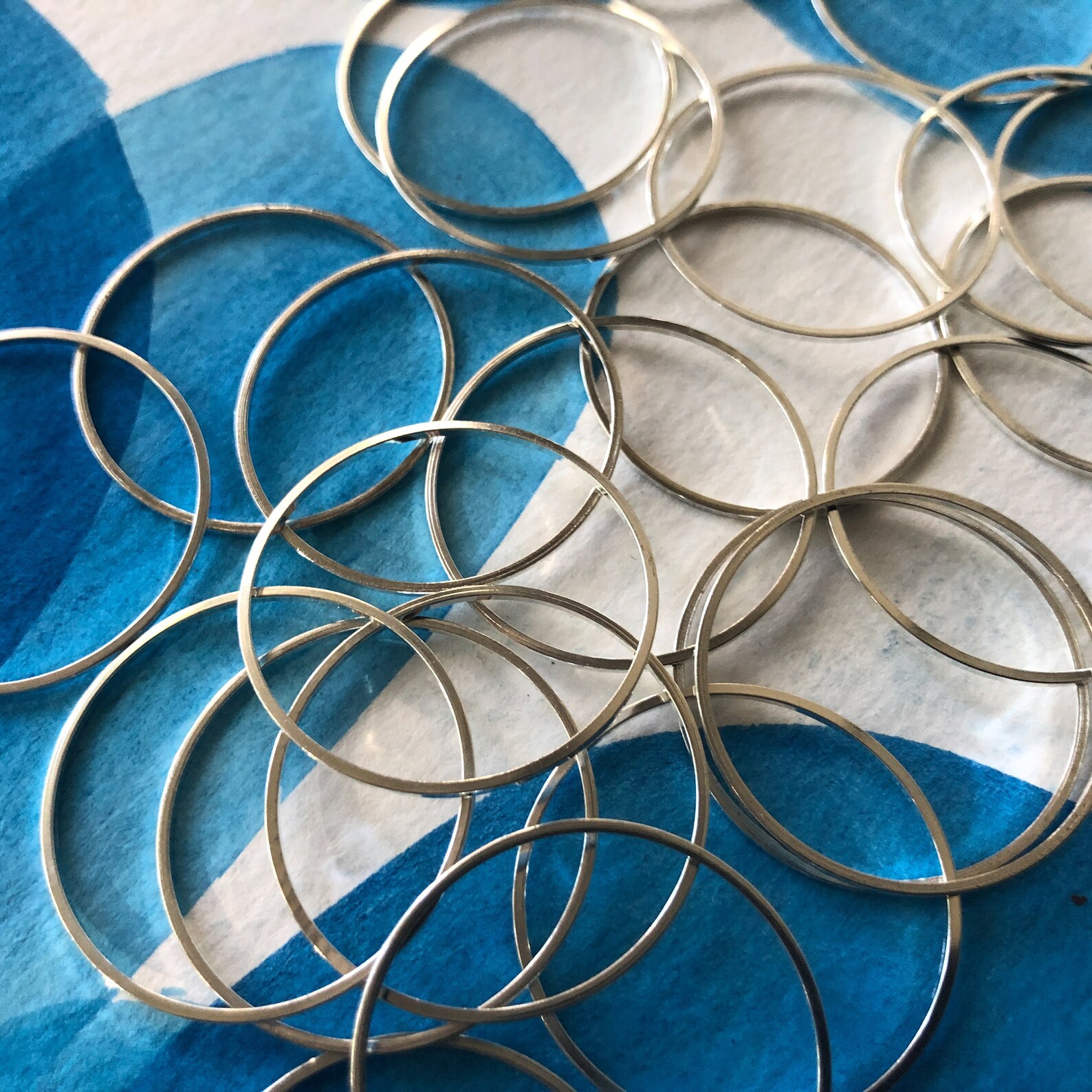 Silver Link Hoop 30mm Silver Hoops Choose Your Quantity - Etsy