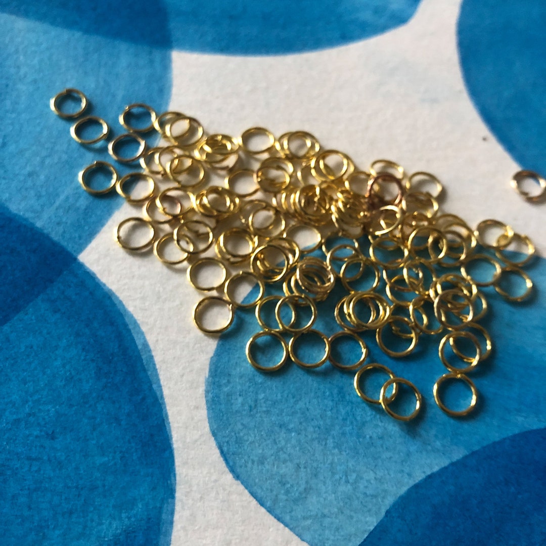 Golden Jump Rings | 6mm Gold Plated Large Jump Ring | Gold Finish | 100 ...