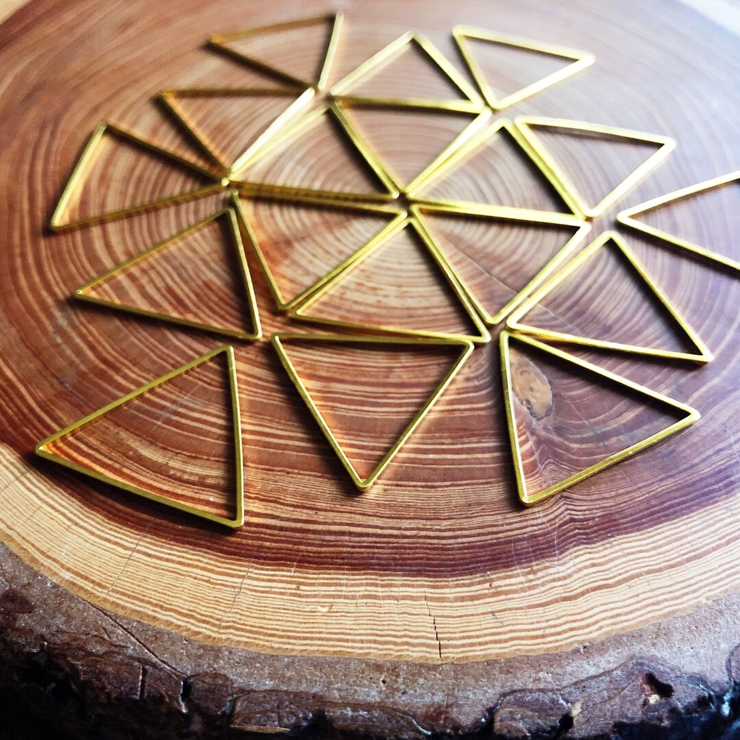 Gold Triangle Jewelry Finding | Links Hoops Connectors | Triangle 27 Mm ...