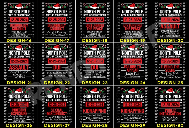 North Pole Correctional Christmas Tee: Funny Family Holiday T-shirt - Etsy