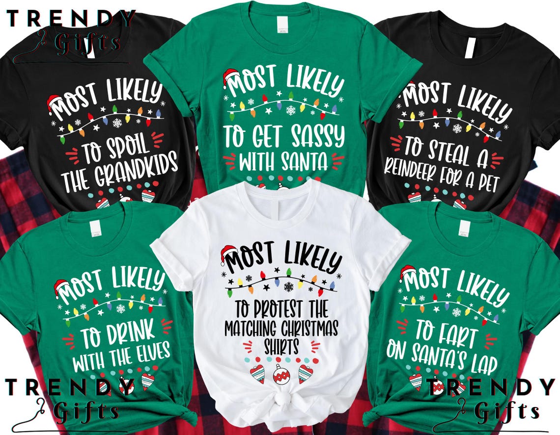 Matching Christmas T-shirt: Holiday Family Crew Tee - Etsy